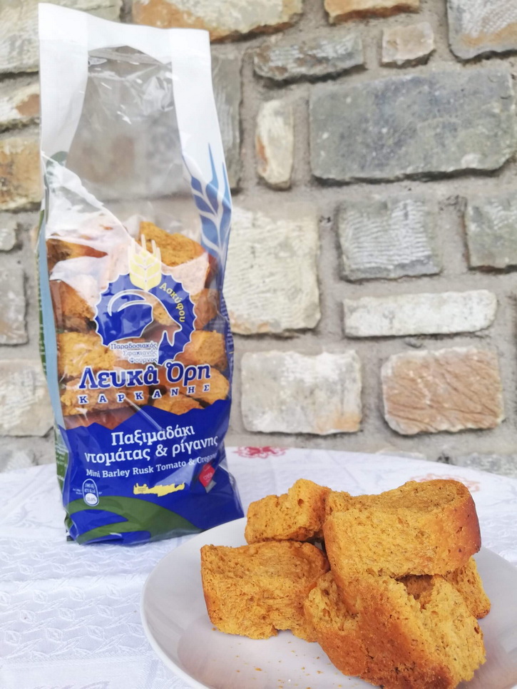 ΠΑΞΙΜΑΔΙ ΜΕ ΝΤΟΜΑΤΑ ΚΑΙ ΡΙΓΑΝΗ ΛΕΥΚΑ ΟΡΗ - Foodwise